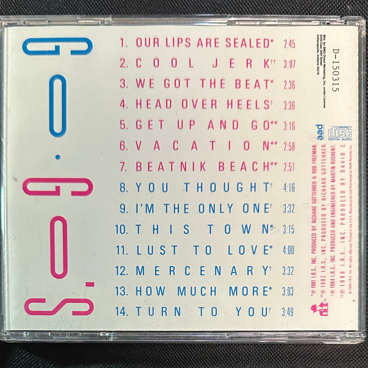 Go Go's "Greatest Hits" CD – The Band Wagon USA